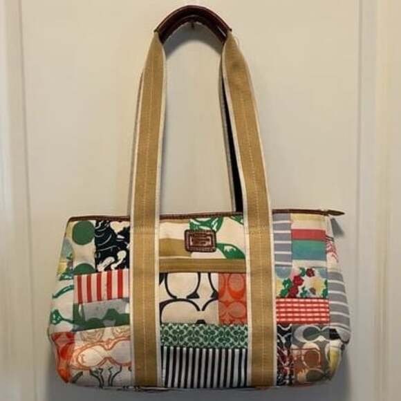 Coach | Bags | Coach Authentic Vintage Boho Multicolor Rainbow Mix ...